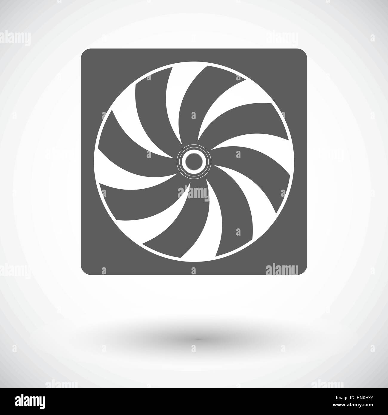Radiator fan. Single flat icon on white background. Vector illustration ...