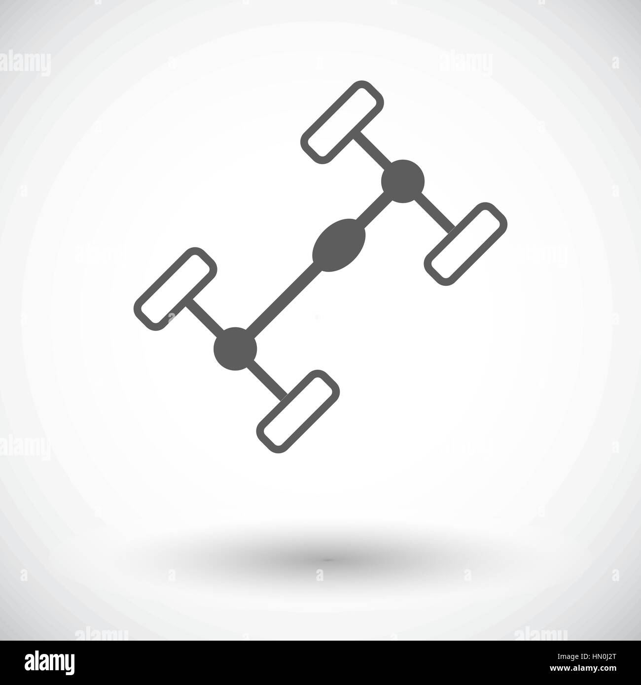 Chassis car. Single flat icon on white background. Vector illustration ...