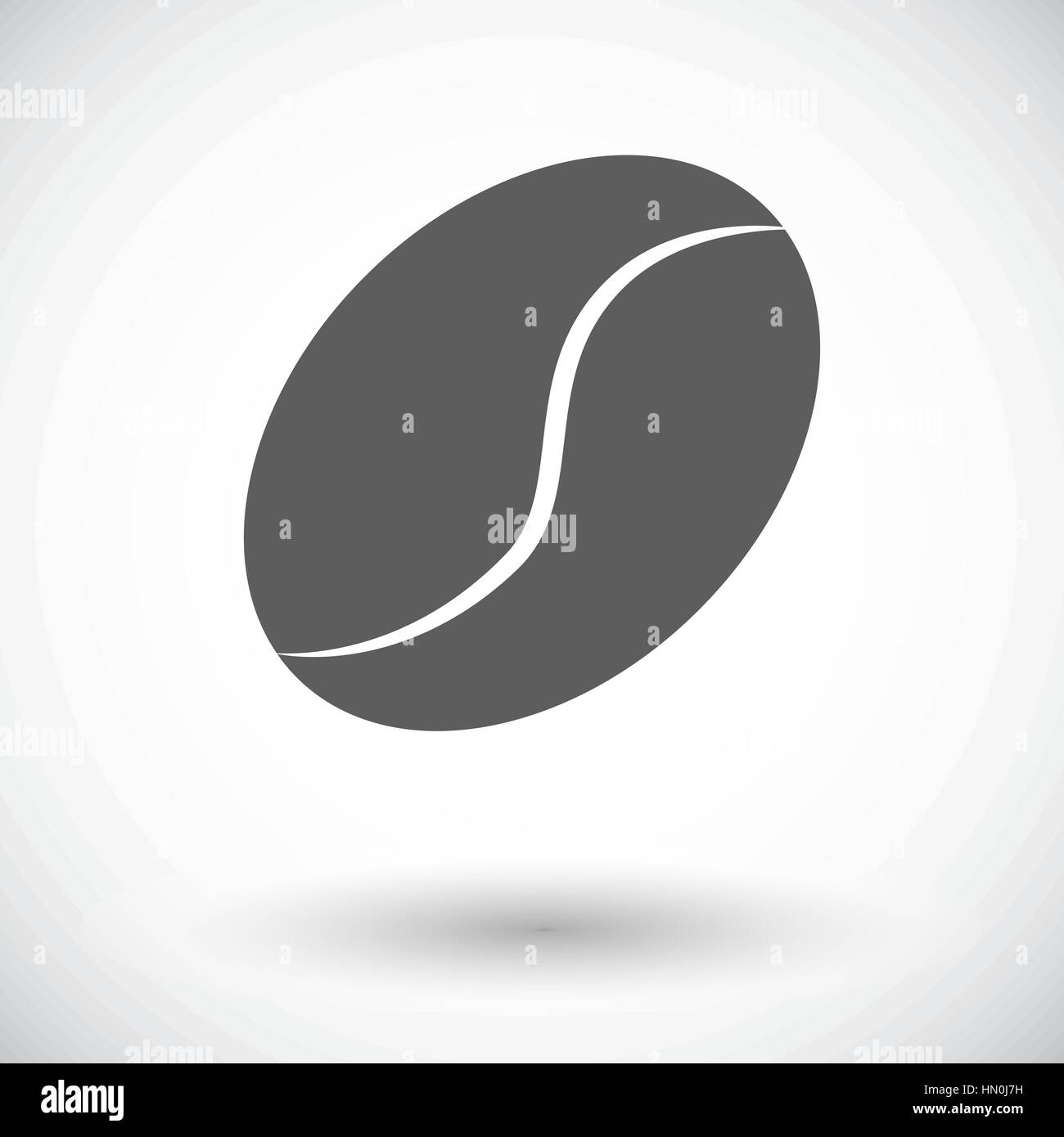 Coffee bean. Single flat icon on white background. Vector illustration ...