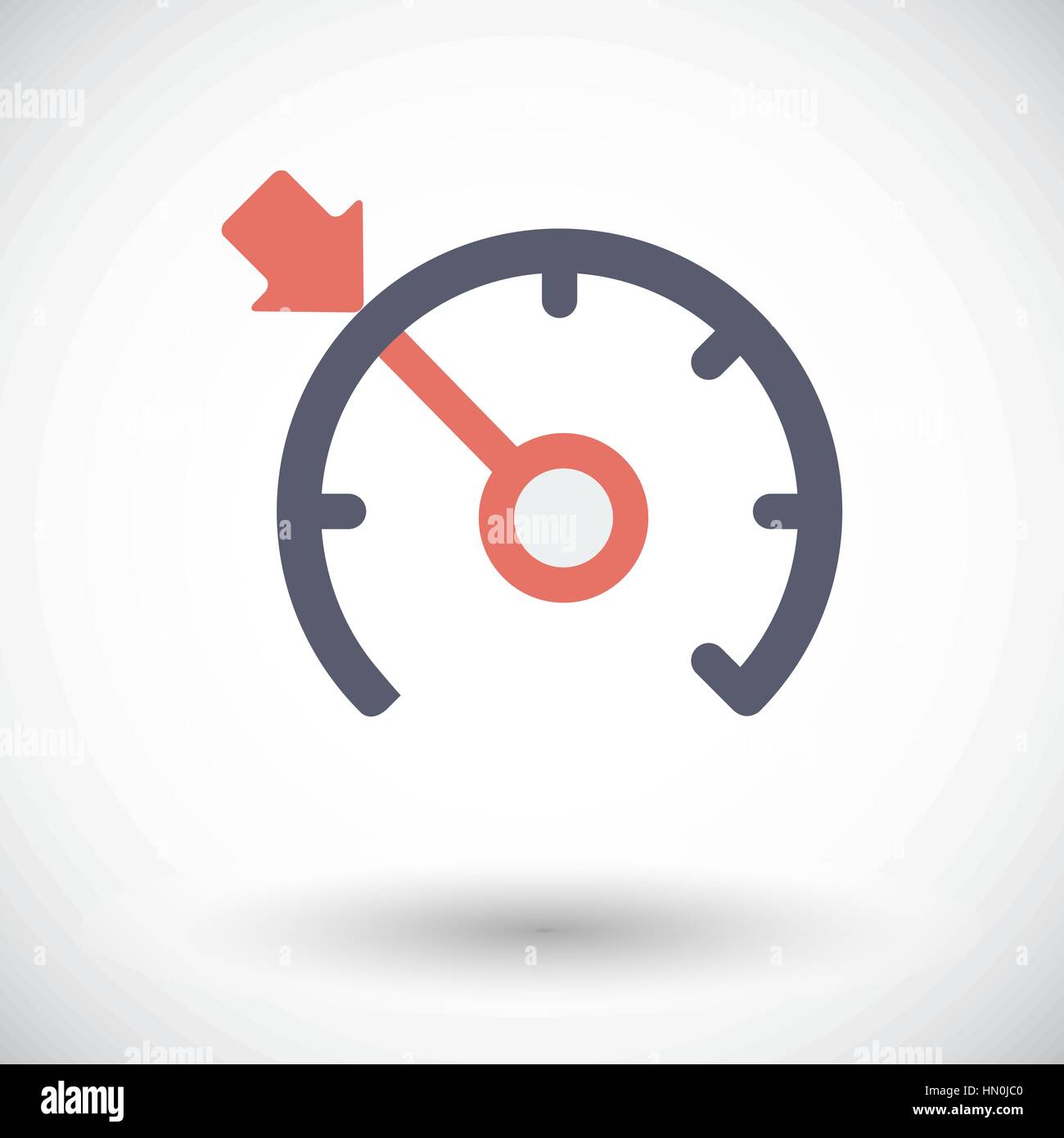 Cruise control. Single flat icon on white background. Vector ...