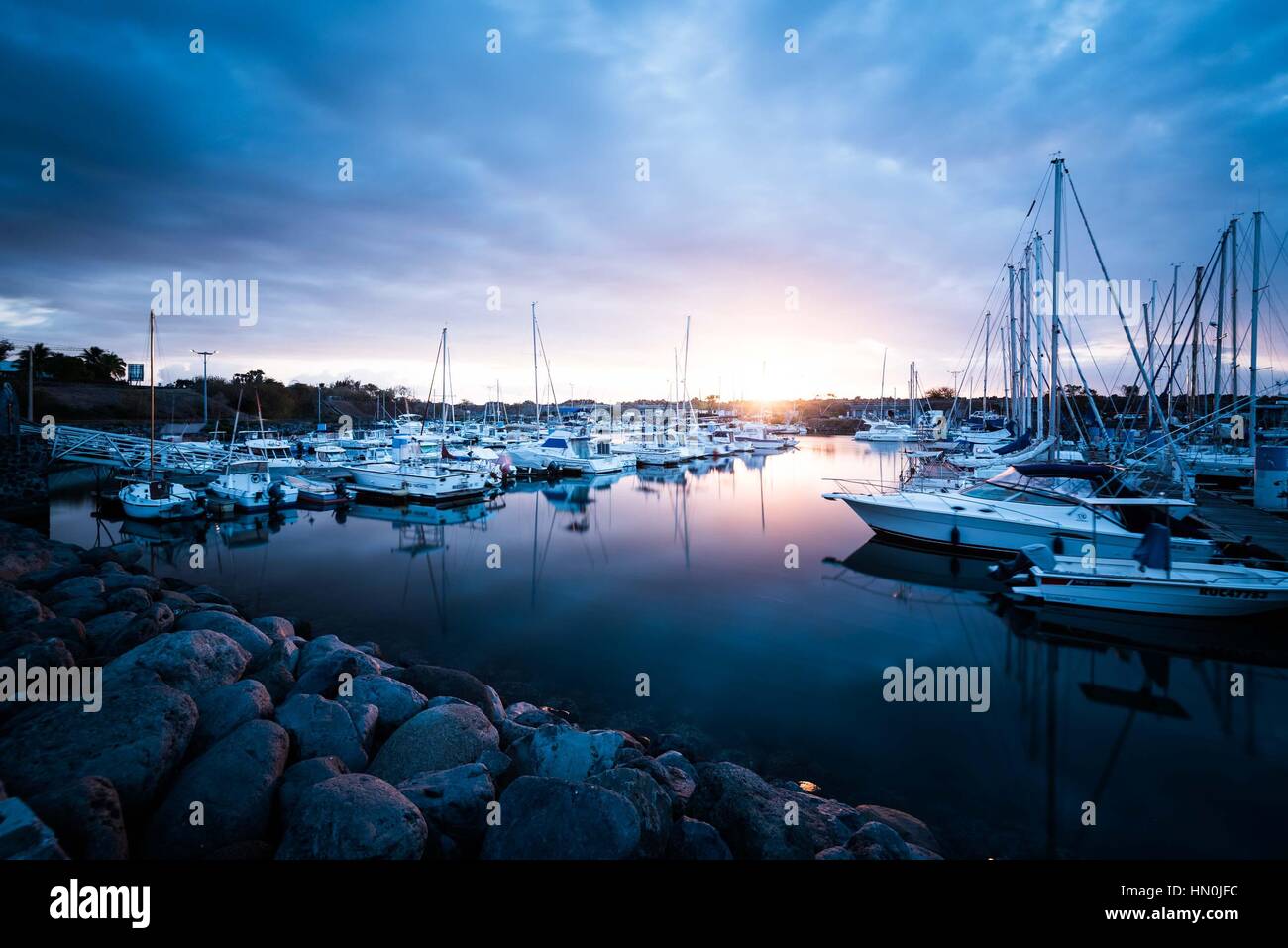 Port at La Reunion Stock Photo - Alamy