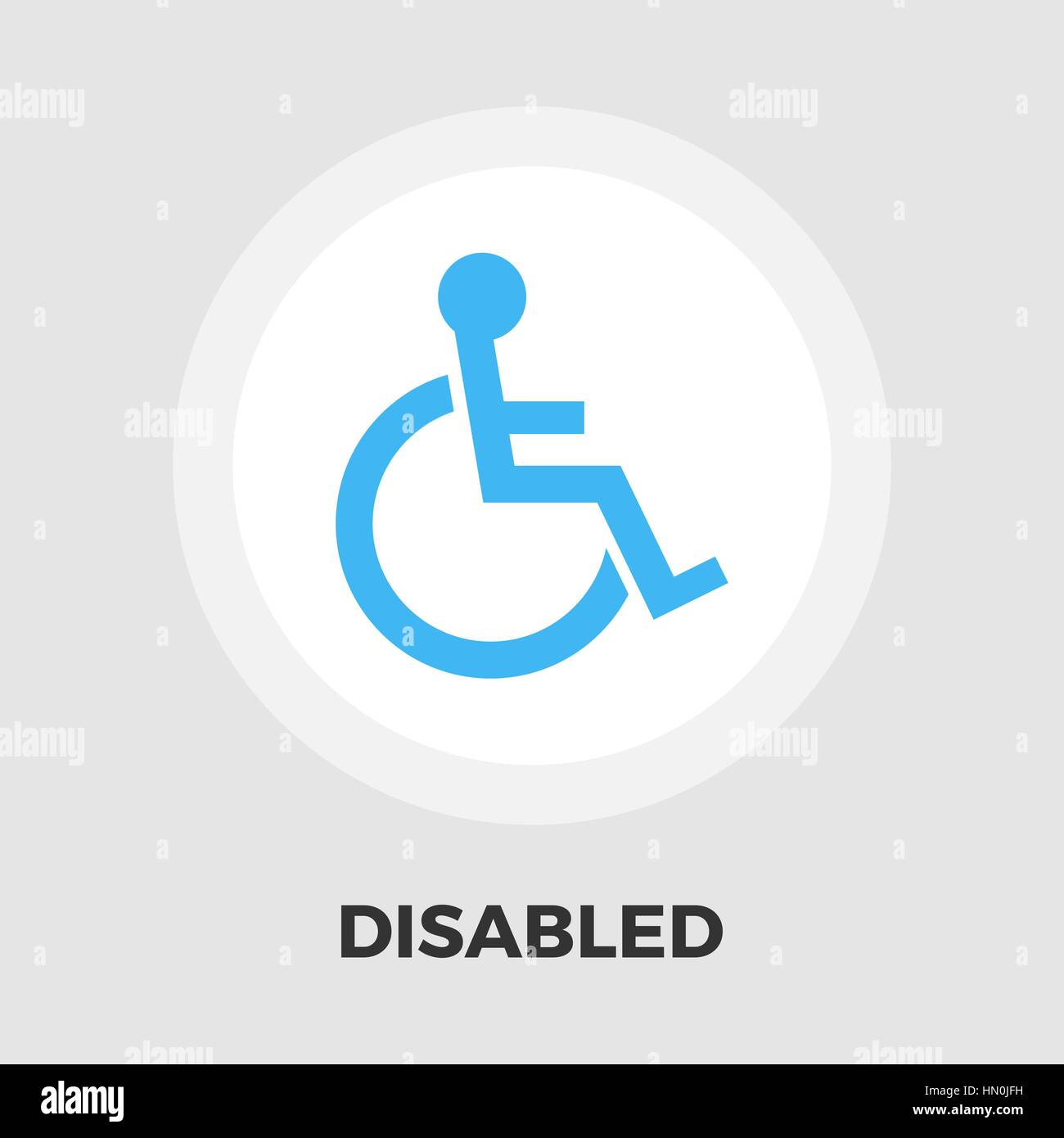 Disabled icon vector. Flat icon isolated on the white background ...