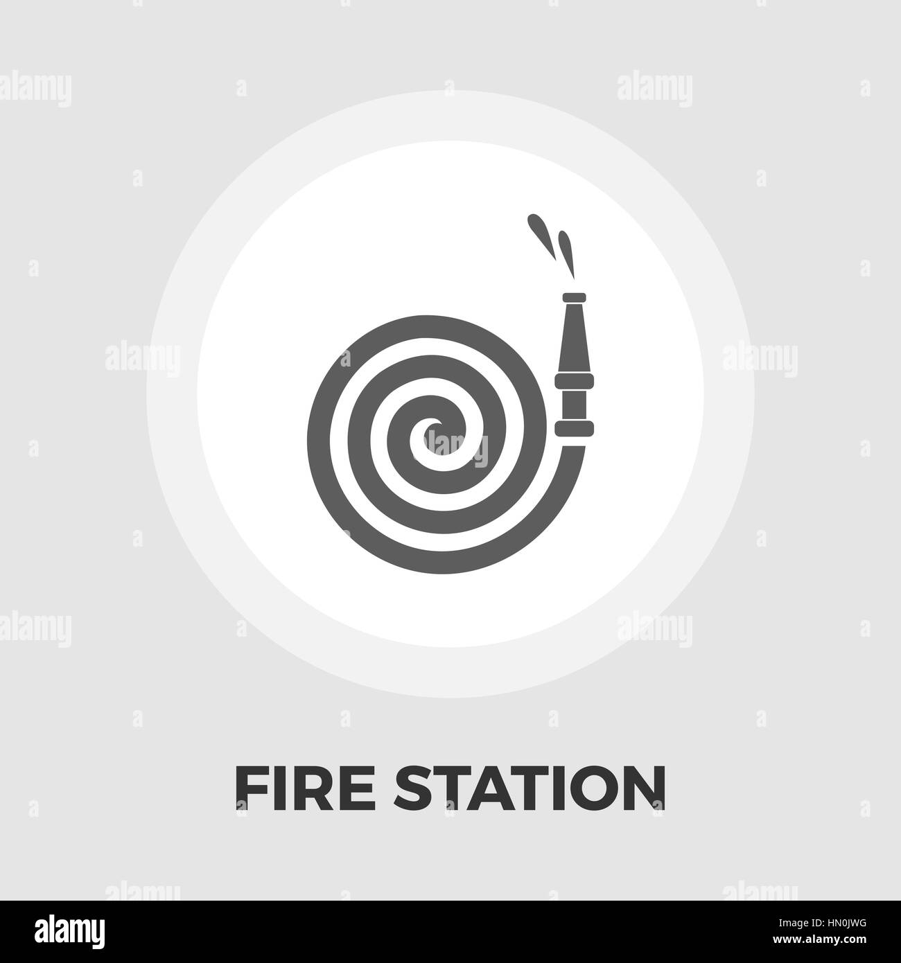 Fire Station icon vector. Flat icon isolated on the white background ...