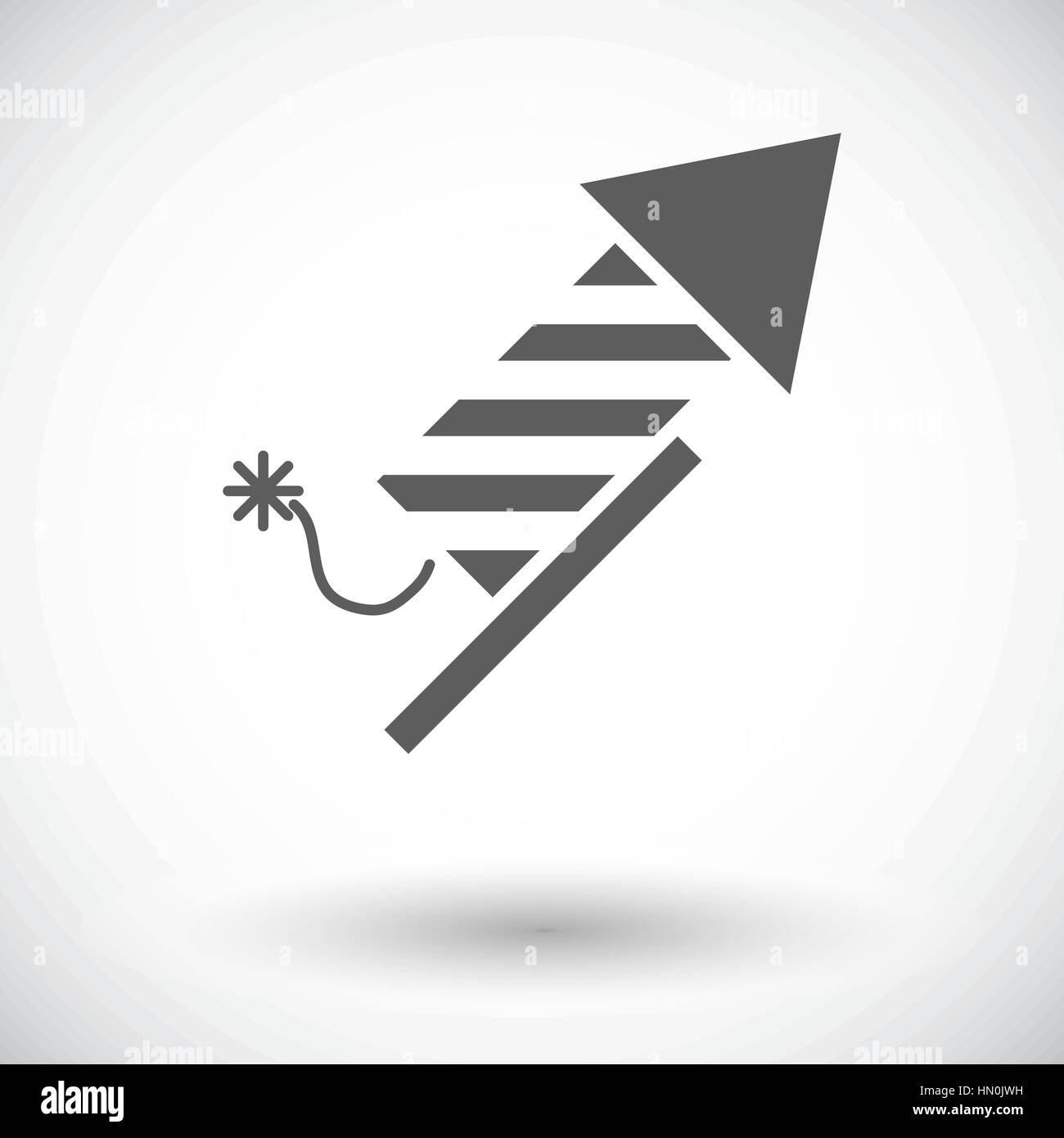 Firework. Single flat icon on white background. Vector illustration ...