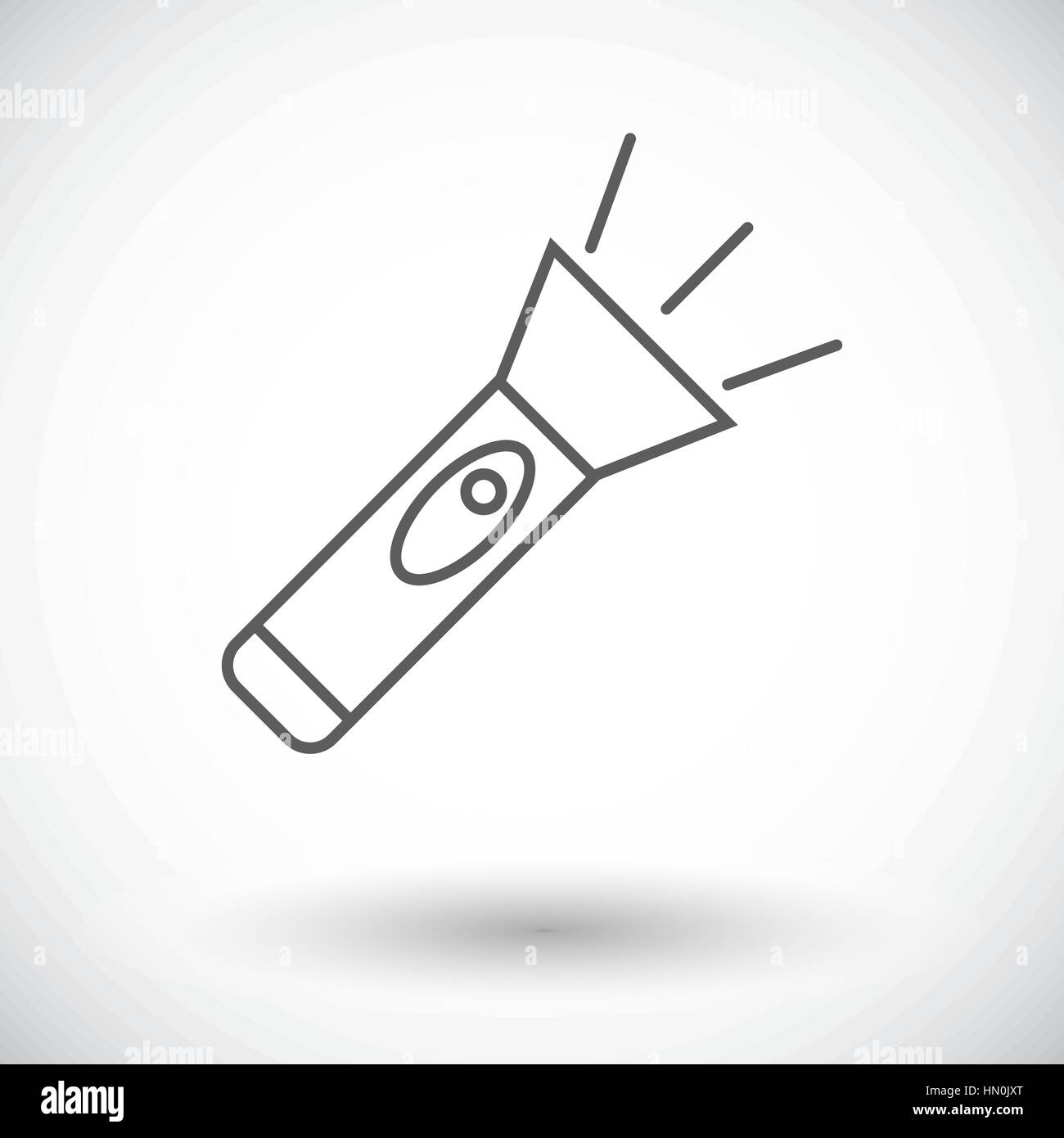 Flashlight. Single flat icon on white background. Vector illustration ...