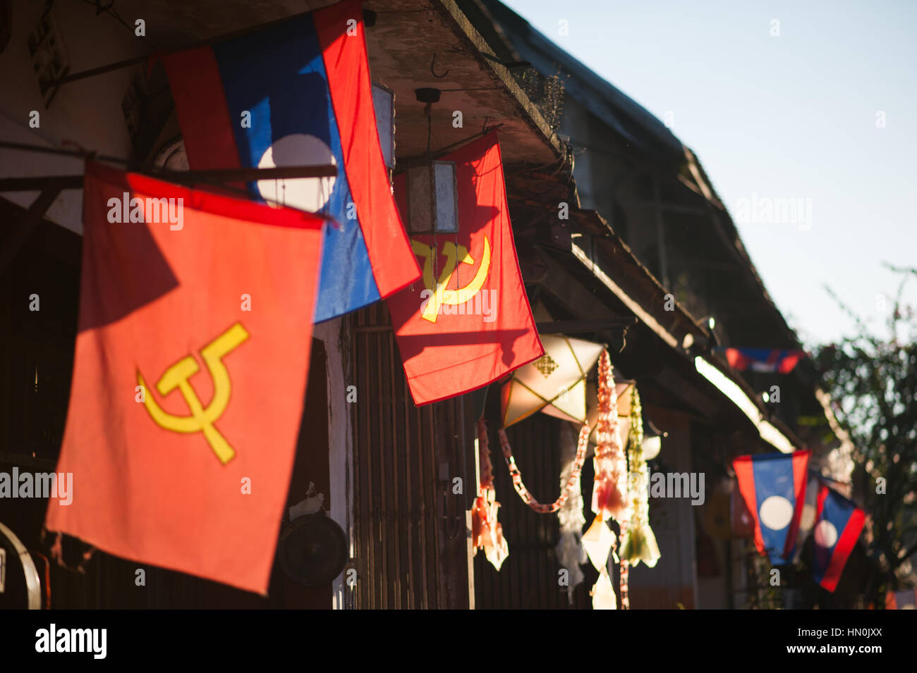 Flags red traditional hi-res stock photography and images - Alamy