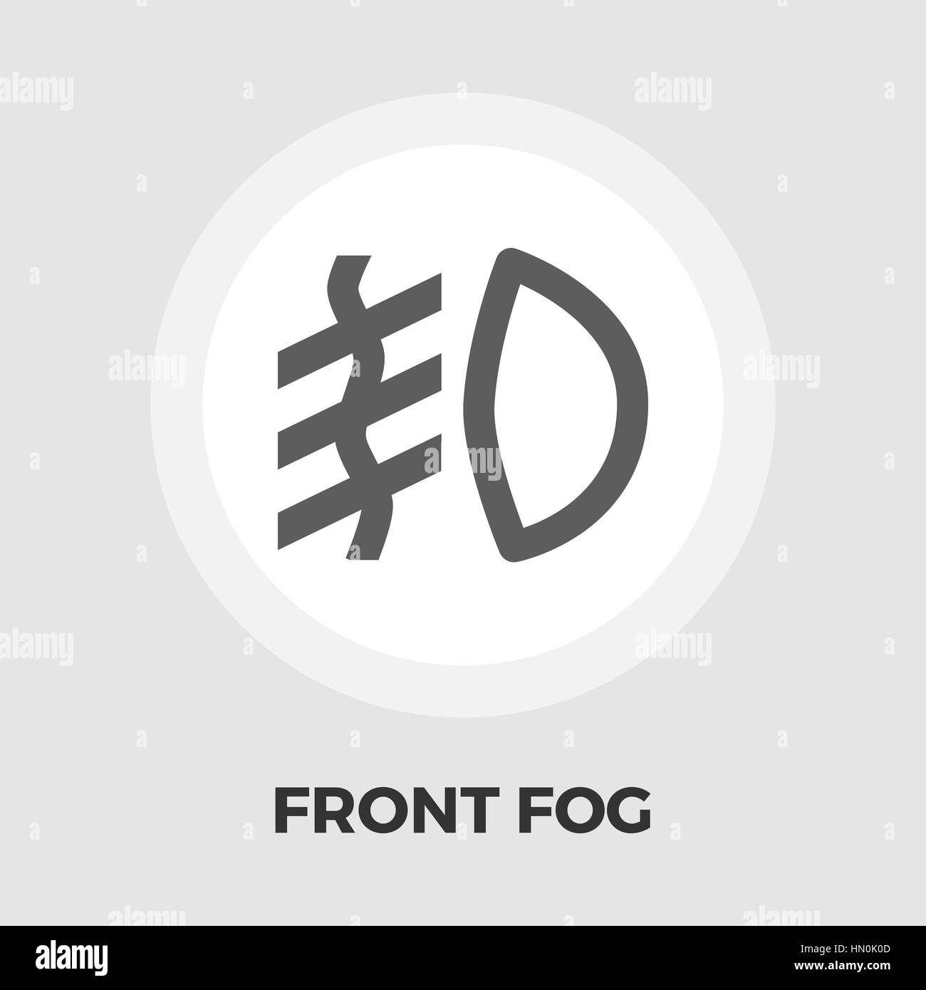 Front fog light icon vector. Flat icon isolated on the white background ...