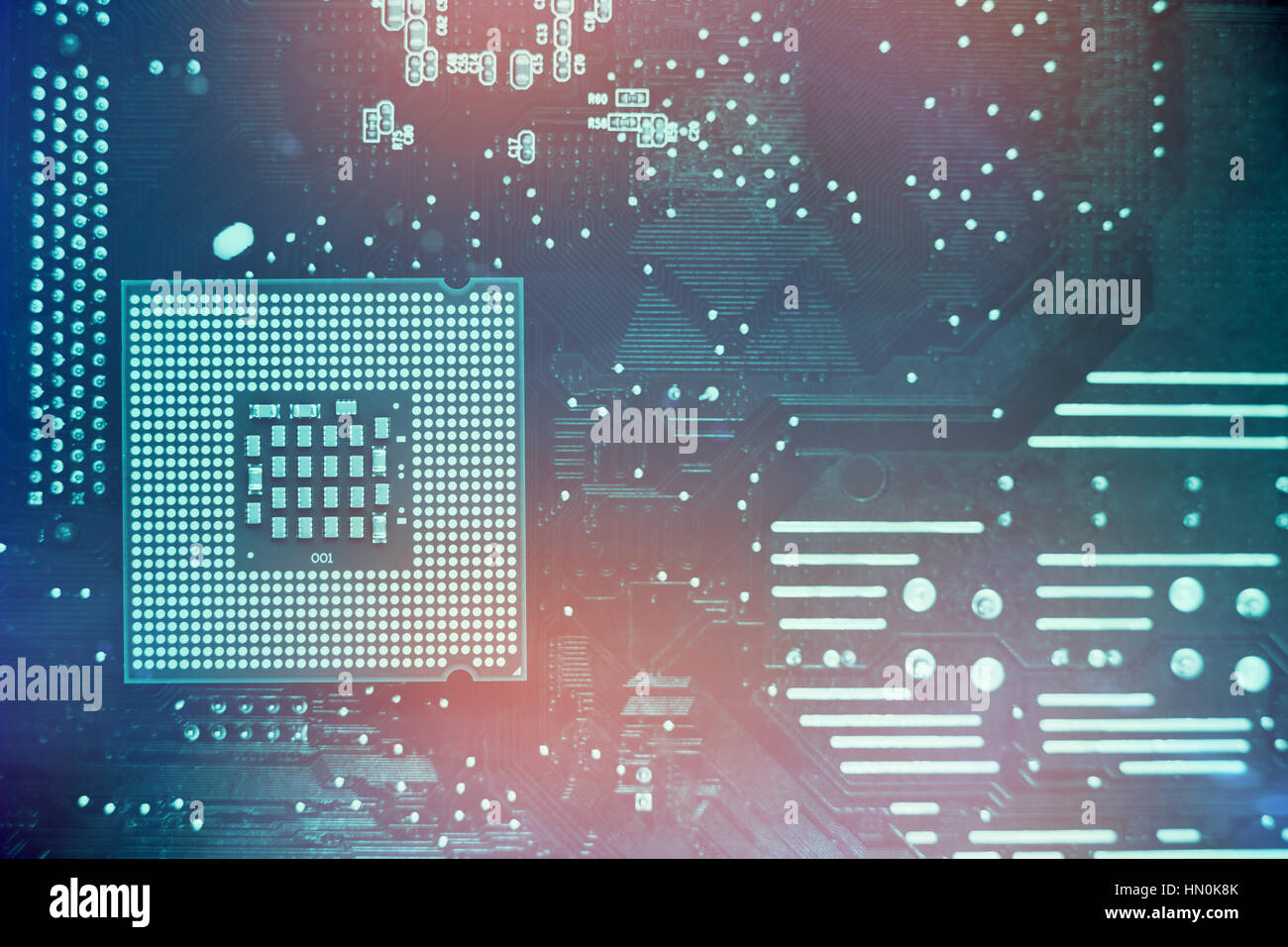 Detailed close-up of a motherboard Stock Photo - Alamy
