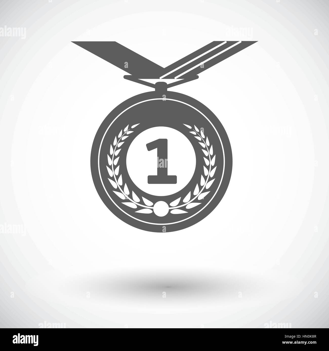 Medal. Single flat icon on white background. Vector illustration Stock ...