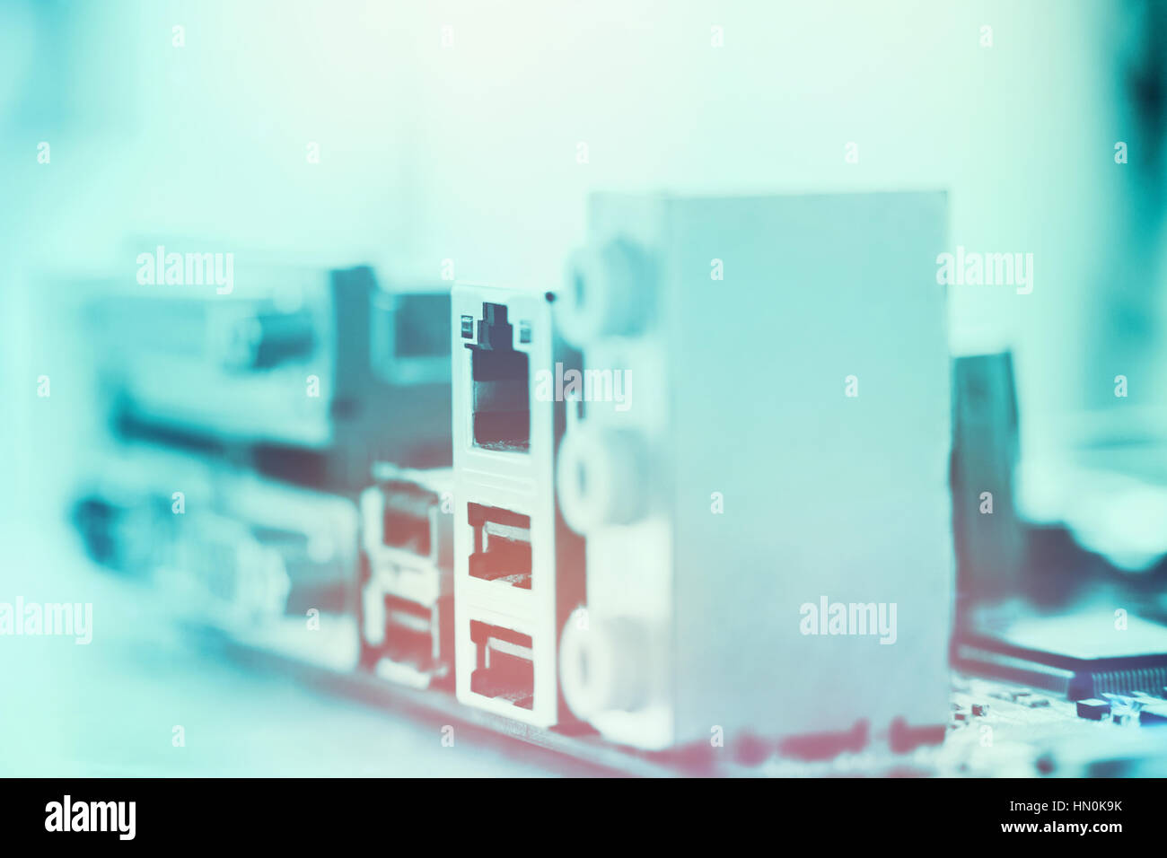 Detailed close-up of a motherboard Stock Photo - Alamy