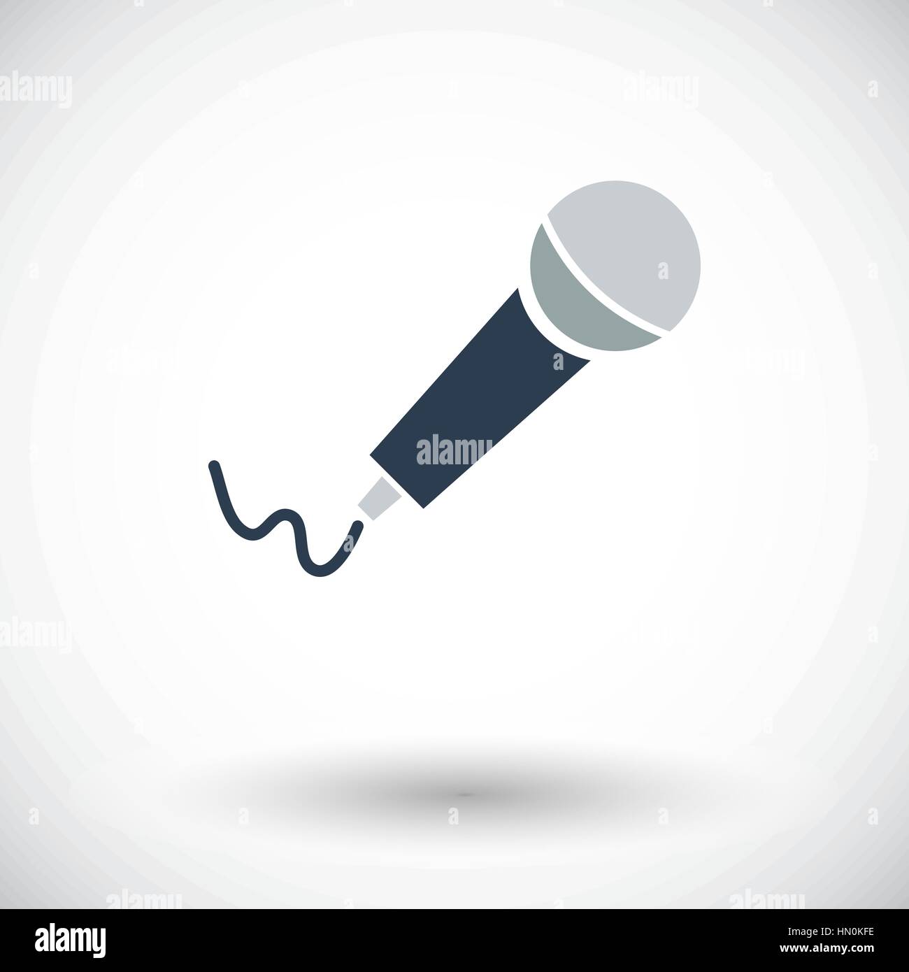 Microphone. Single flat icon on white background. Vector illustration ...