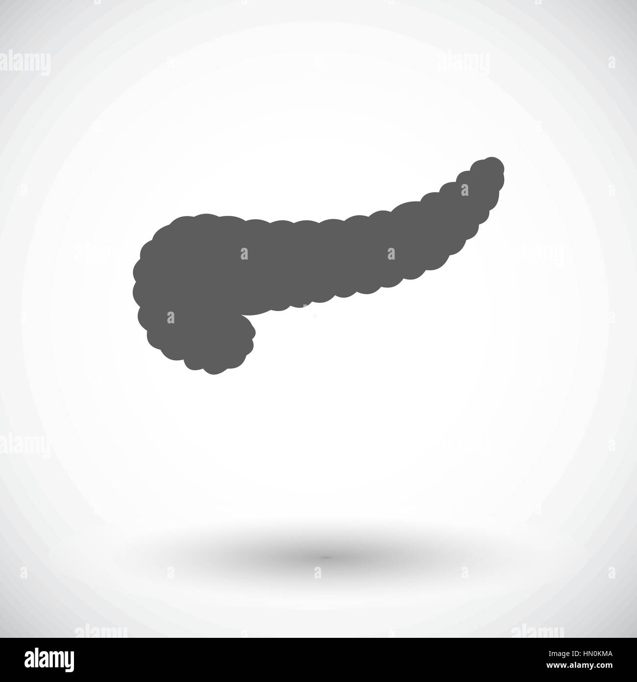 Pancreas. Single flat icon on white background. Vector illustration ...
