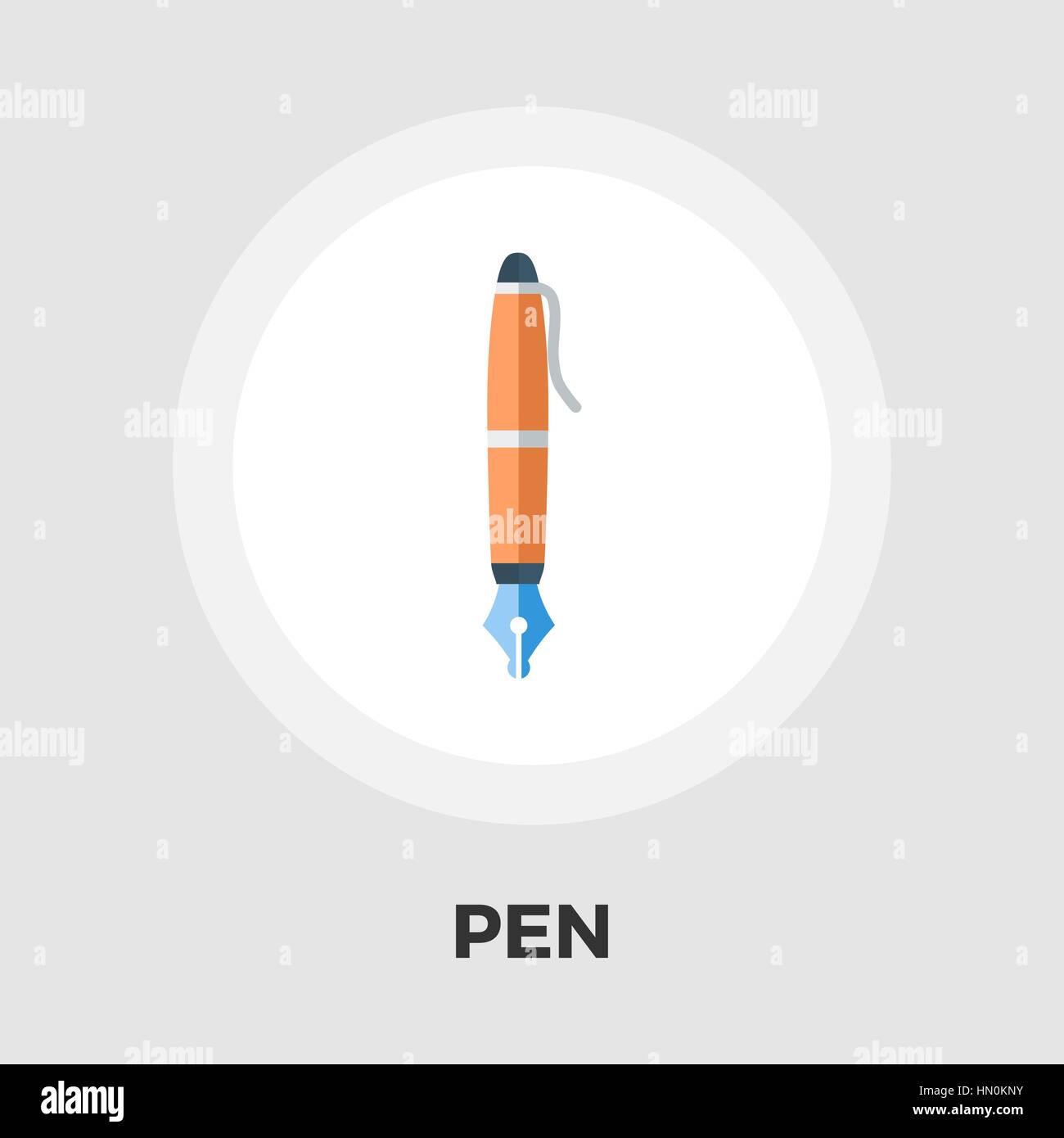 Pen icon vector. Flat icon isolated on the white background. Editable ...