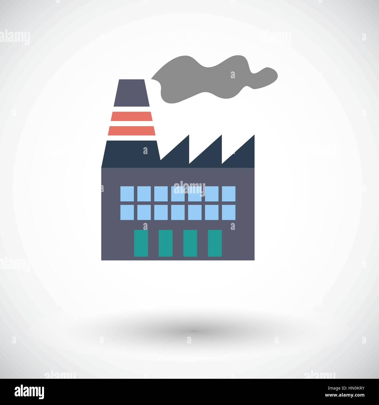 Factory. Single flat icon on white background. Vector illustration ...