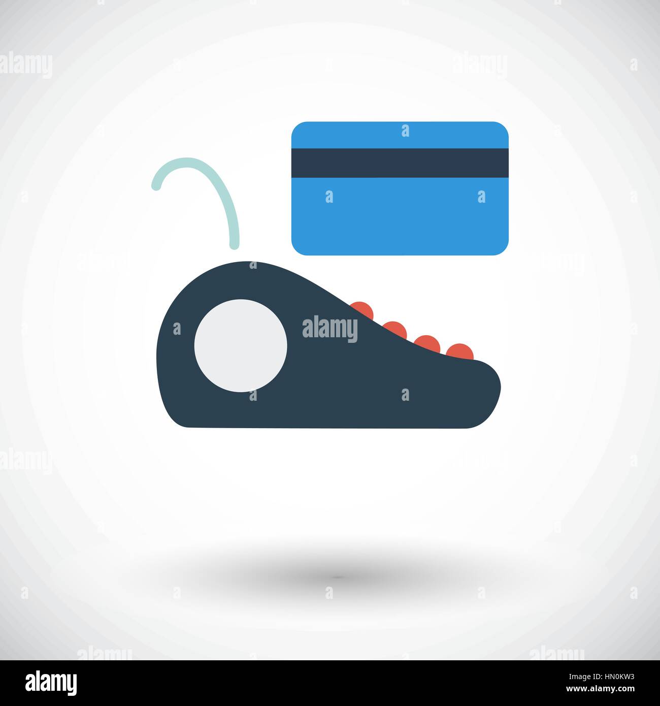 POS terminal. Single flat icon on white background. Vector illustration ...