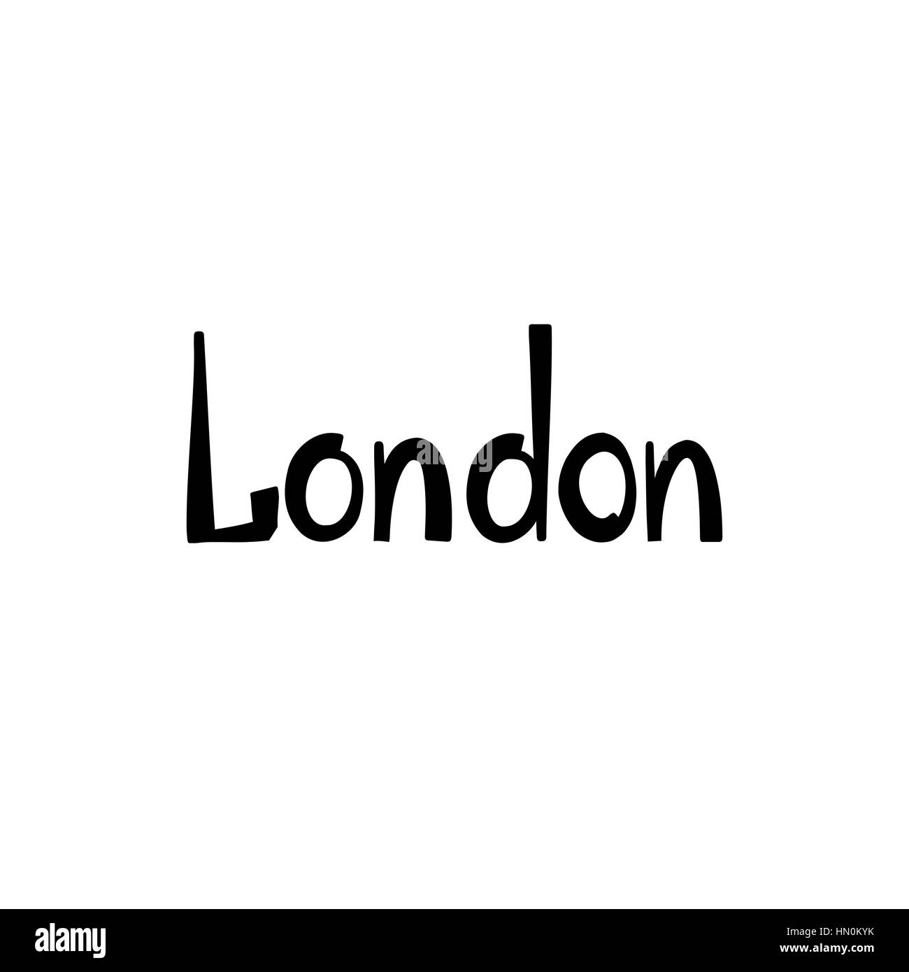London sign handwritten lettering. London city Typography Graphics ...
