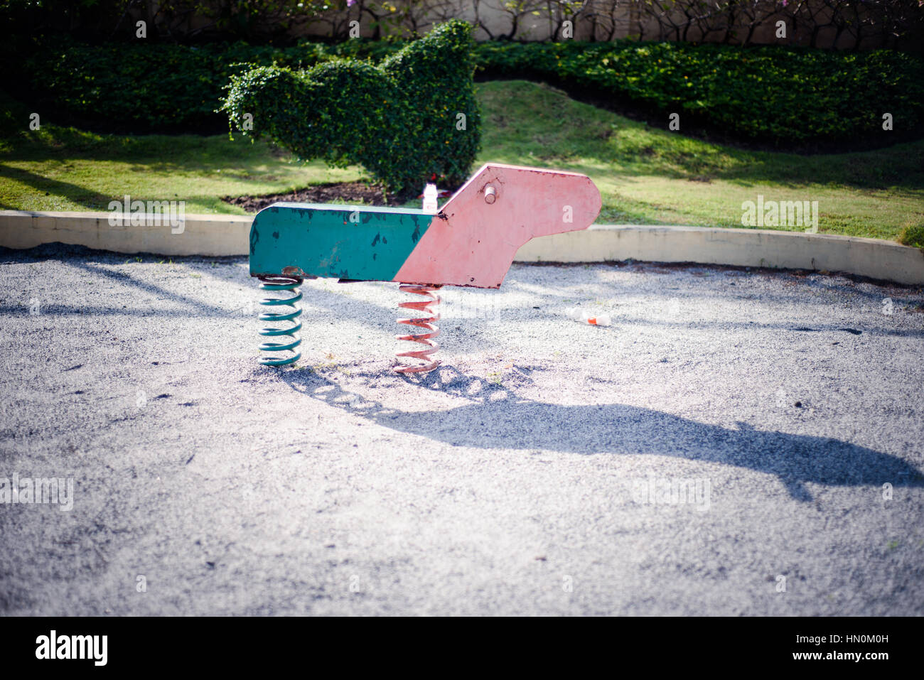 Spring horse playground not toy hi-res stock photography and images - Alamy