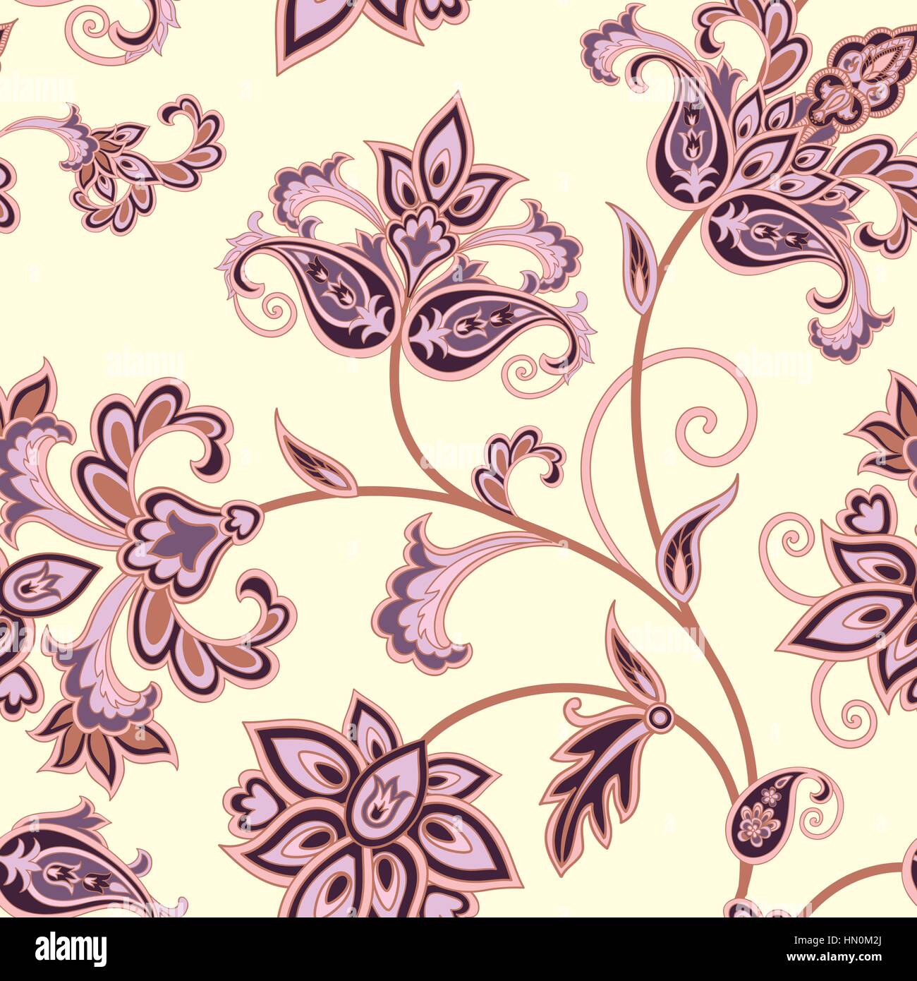 Floral seamless pattern. Flower background. Floral tile ornamental ...