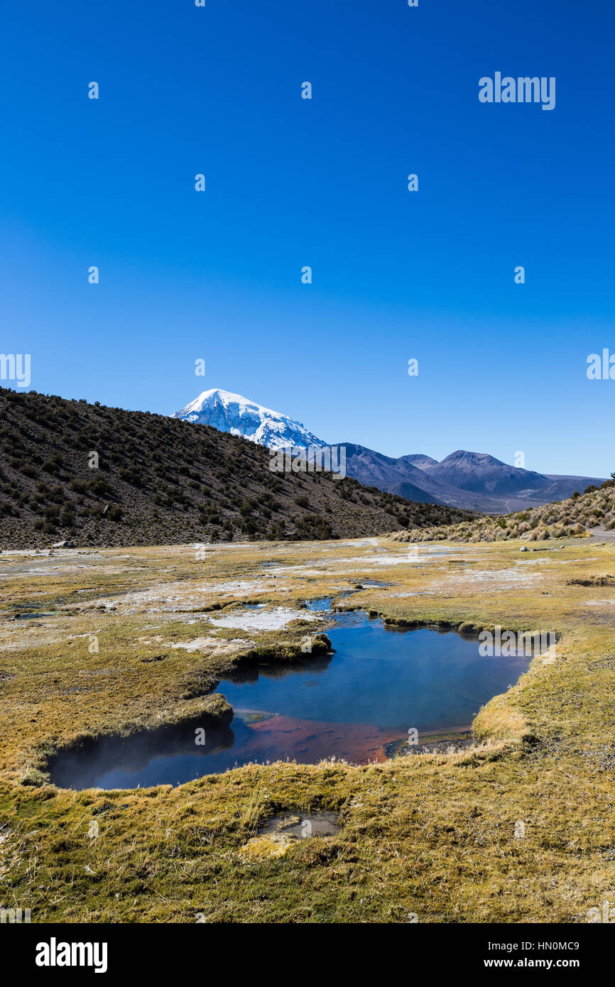 Andean geysers. Junthuma geysers, formed by geothermal activity ...