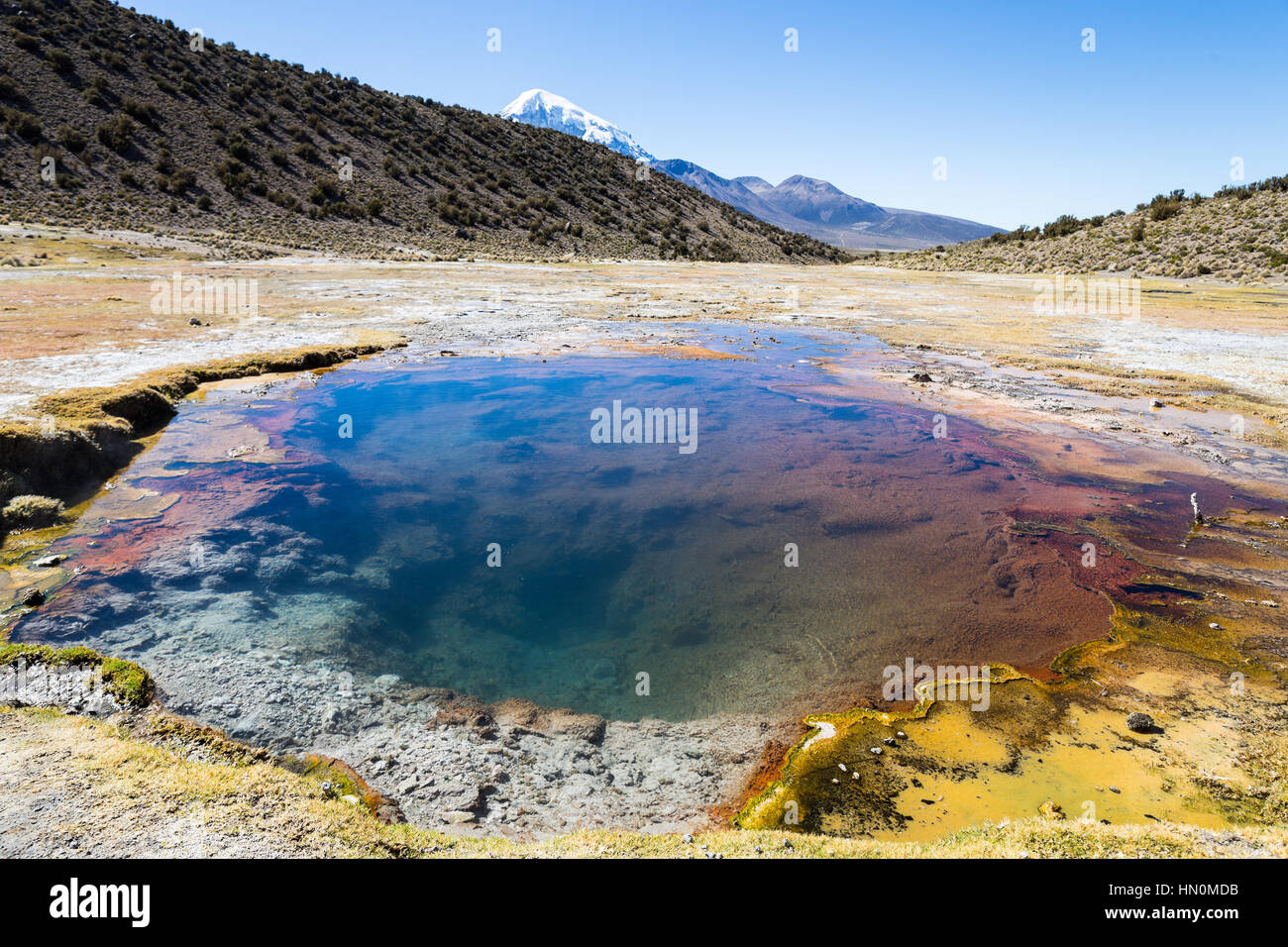 Andean geysers. Junthuma geysers, formed by geothermal activity ...