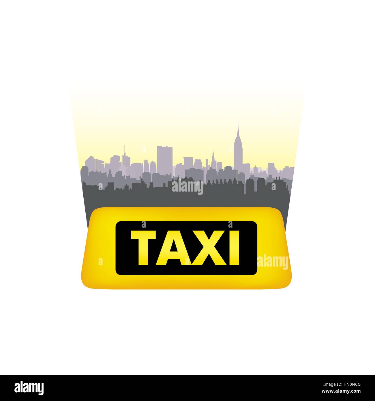Taxi service header. Taxi sign city background. Call taxi cityscape ...