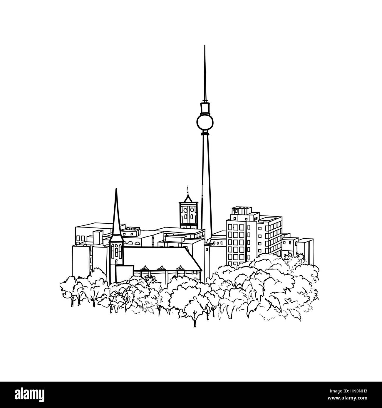 Berlin label. Travel german city sign. Germany architectural fam Stock ...