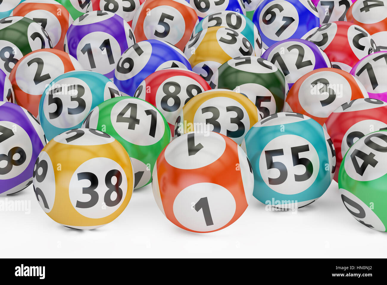 lottery balls, 3D rendering isolated on black background Stock Photo ...
