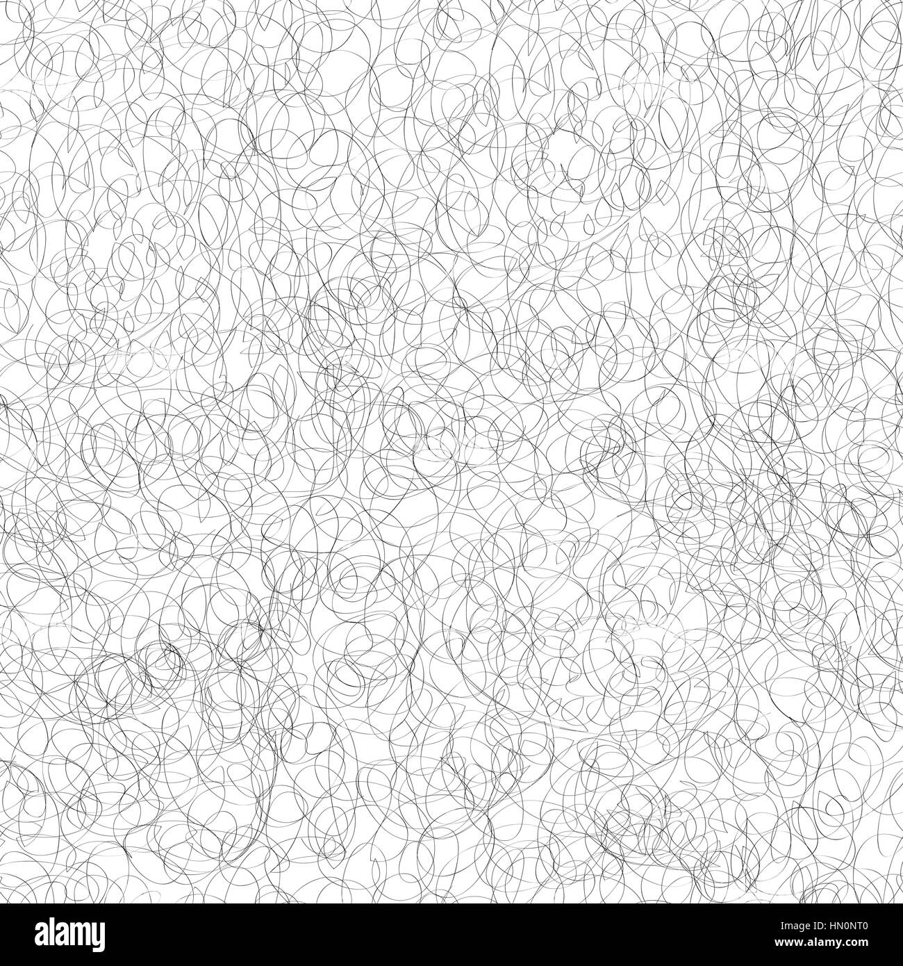 Abstract seamless pattern with messy doodle. Monochrome tiled ...