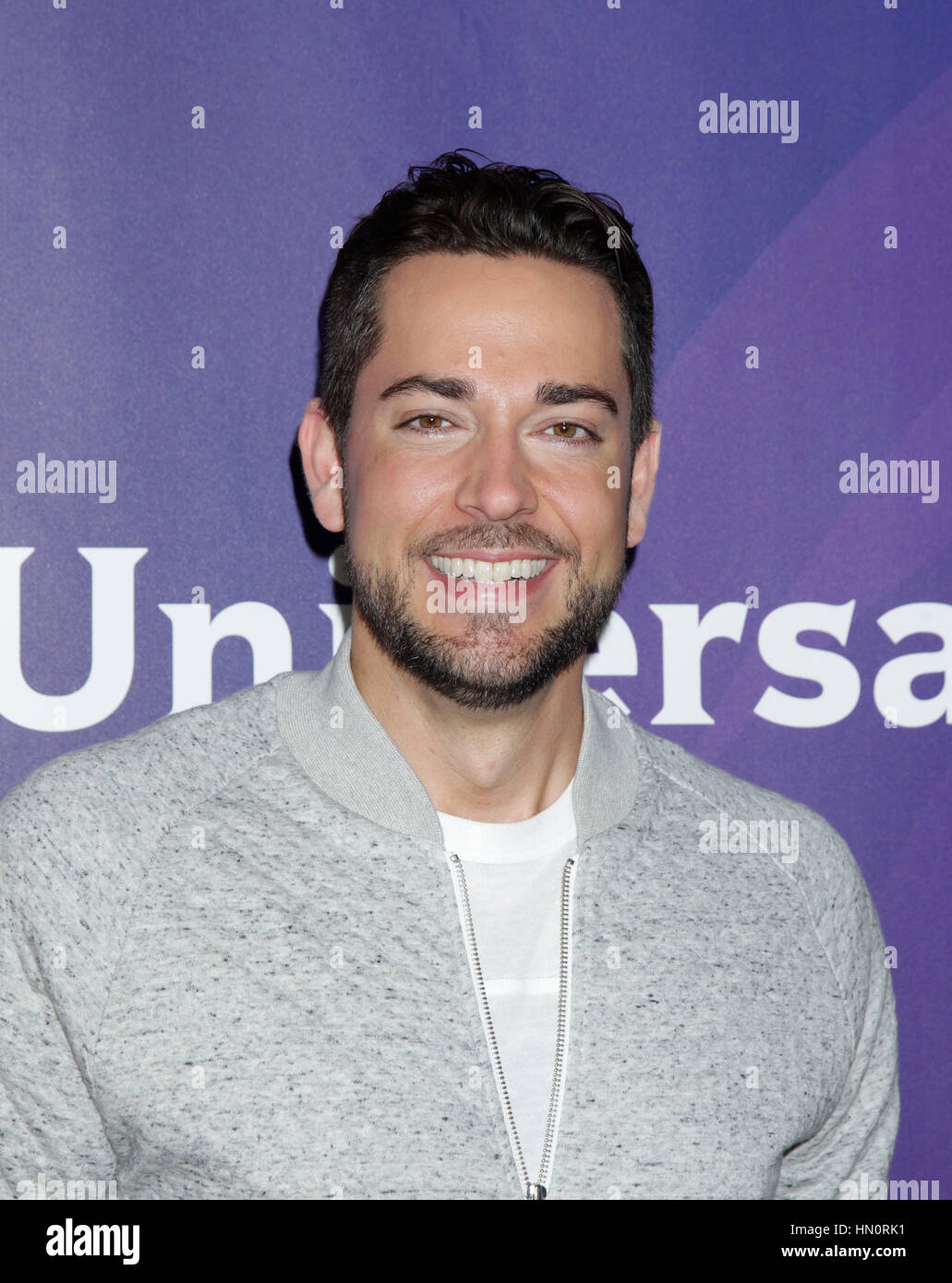 Zachary Levi arrives at the NBCUniversal Press Tour at the 2015 TCAs on ...