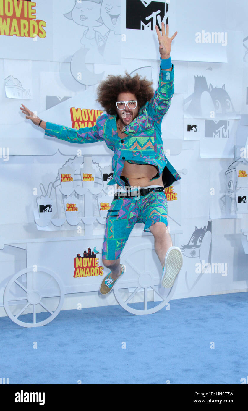 Redfoo arrives at the MTV Movie Awards on April 12, 2015 in Los Angeles ...