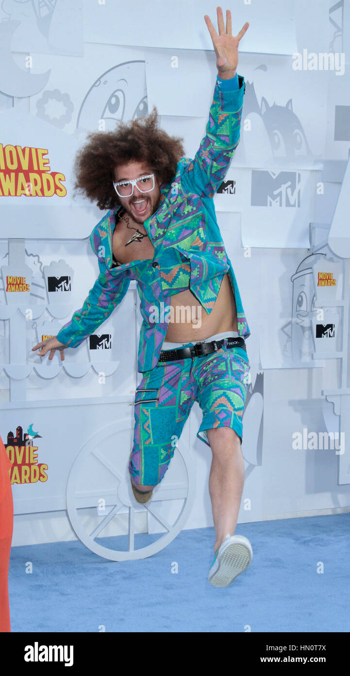 Redfoo arrives at the MTV Movie Awards on April 12, 2015 in Los Angeles ...