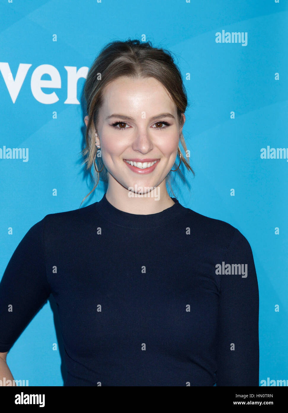 Bridgit Mendler arrives at the NBCUniversal Summer Press Day 2015 on ...