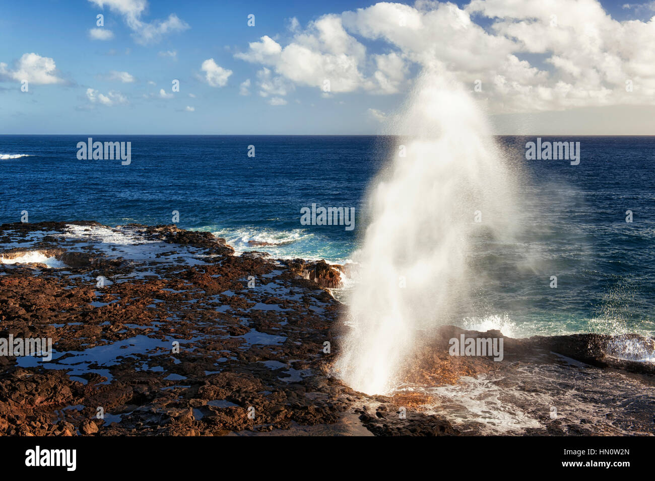Spouting horn pacific ocean poipu hi-res stock photography and images ...