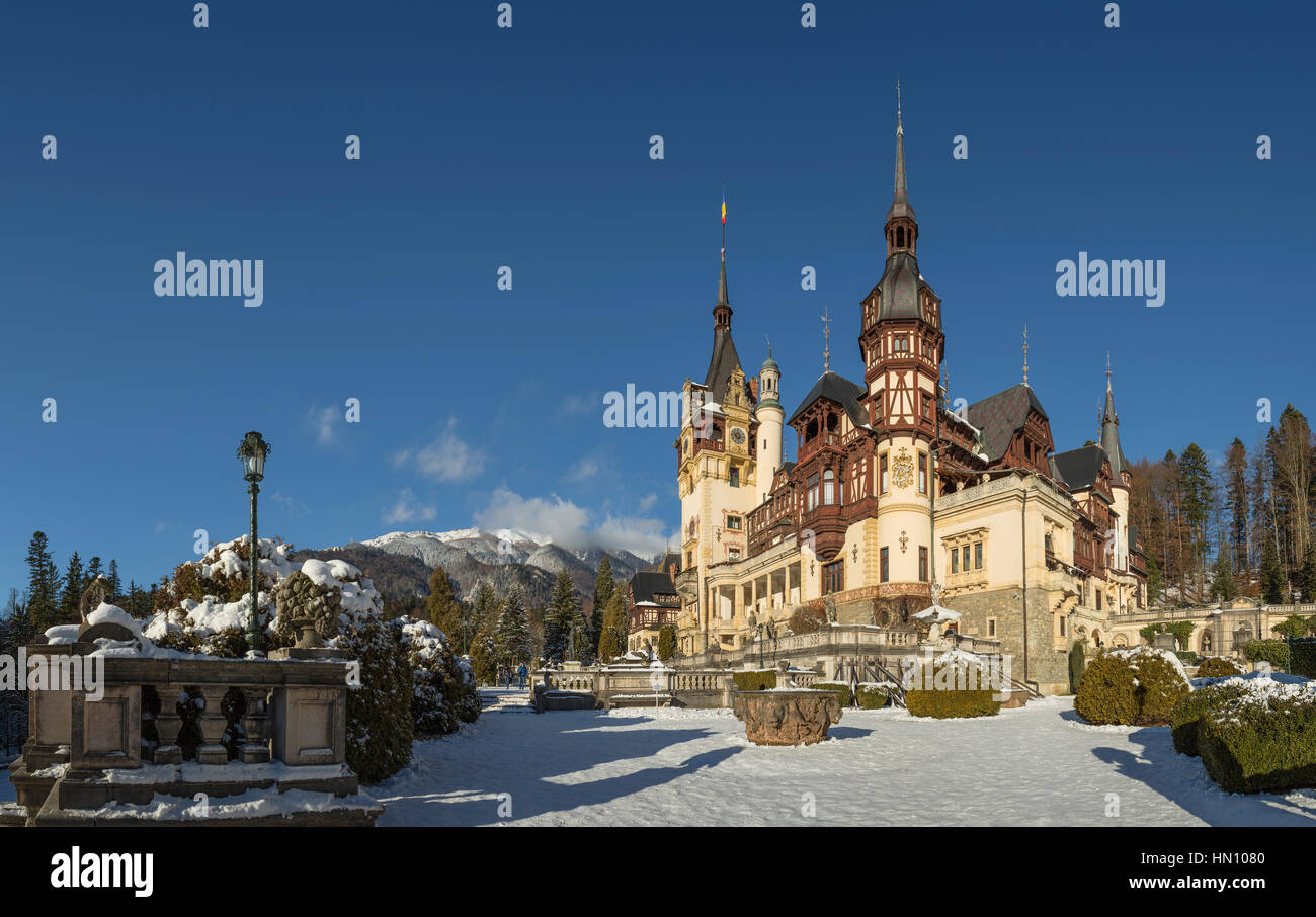 Peles castle, a masterpiece of Neo-Renaissance architecture, built ...