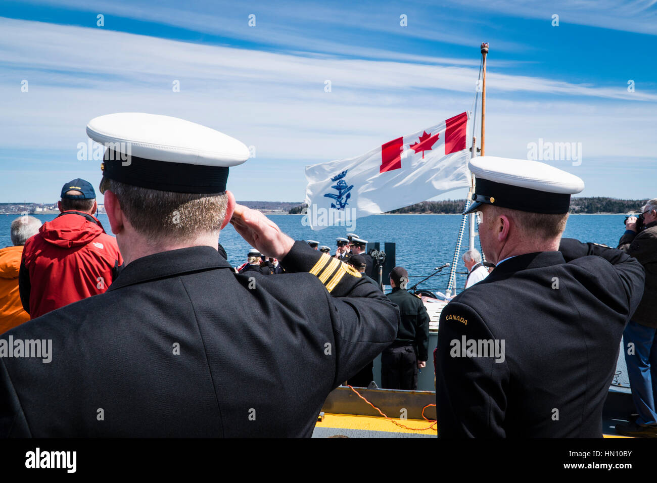 Commanding Officer and Cox'n salute during the 2016 Battle of the ...