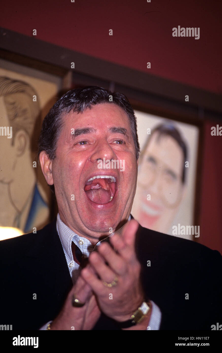 Jerry Lewis at a press conference for his Broadway debut in "Damn ...
