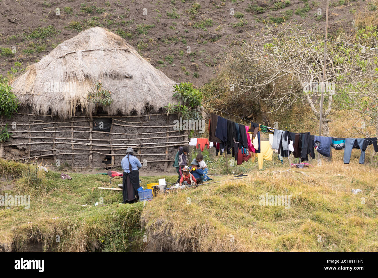 Ecuadorian village lifestyle Stock Photo - Alamy