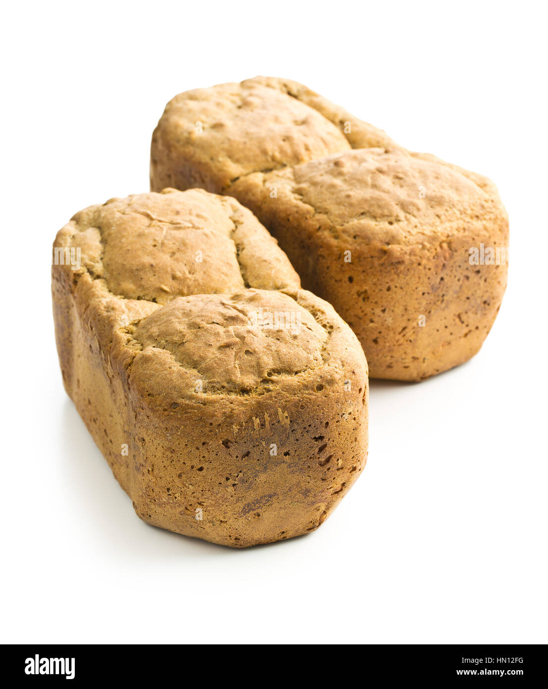 Homemade wholemeal bread isolated on white background Stock Photo - Alamy