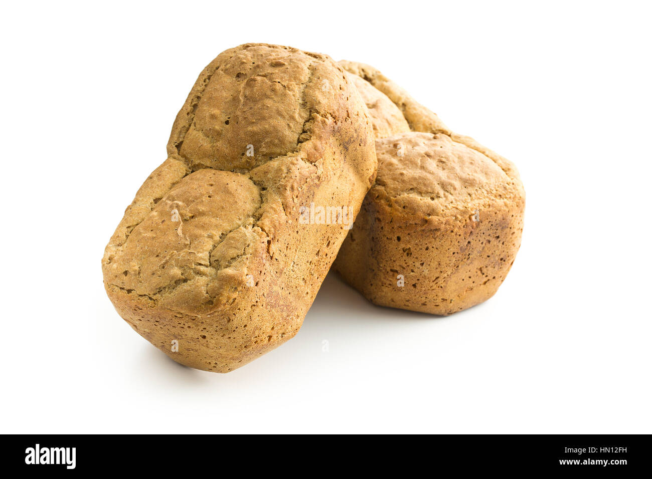 Homemade wholemeal bread isolated on white background Stock Photo - Alamy