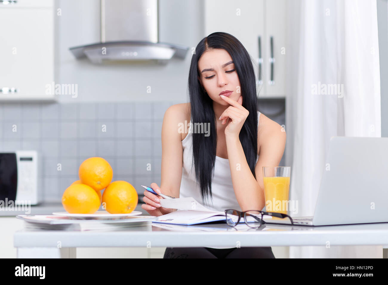 Girl planing hef day Stock Photo - Alamy