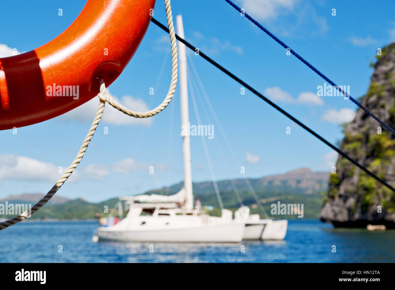 blur in philippines a buoy in boat neat the pacific ocean bokeh and ...