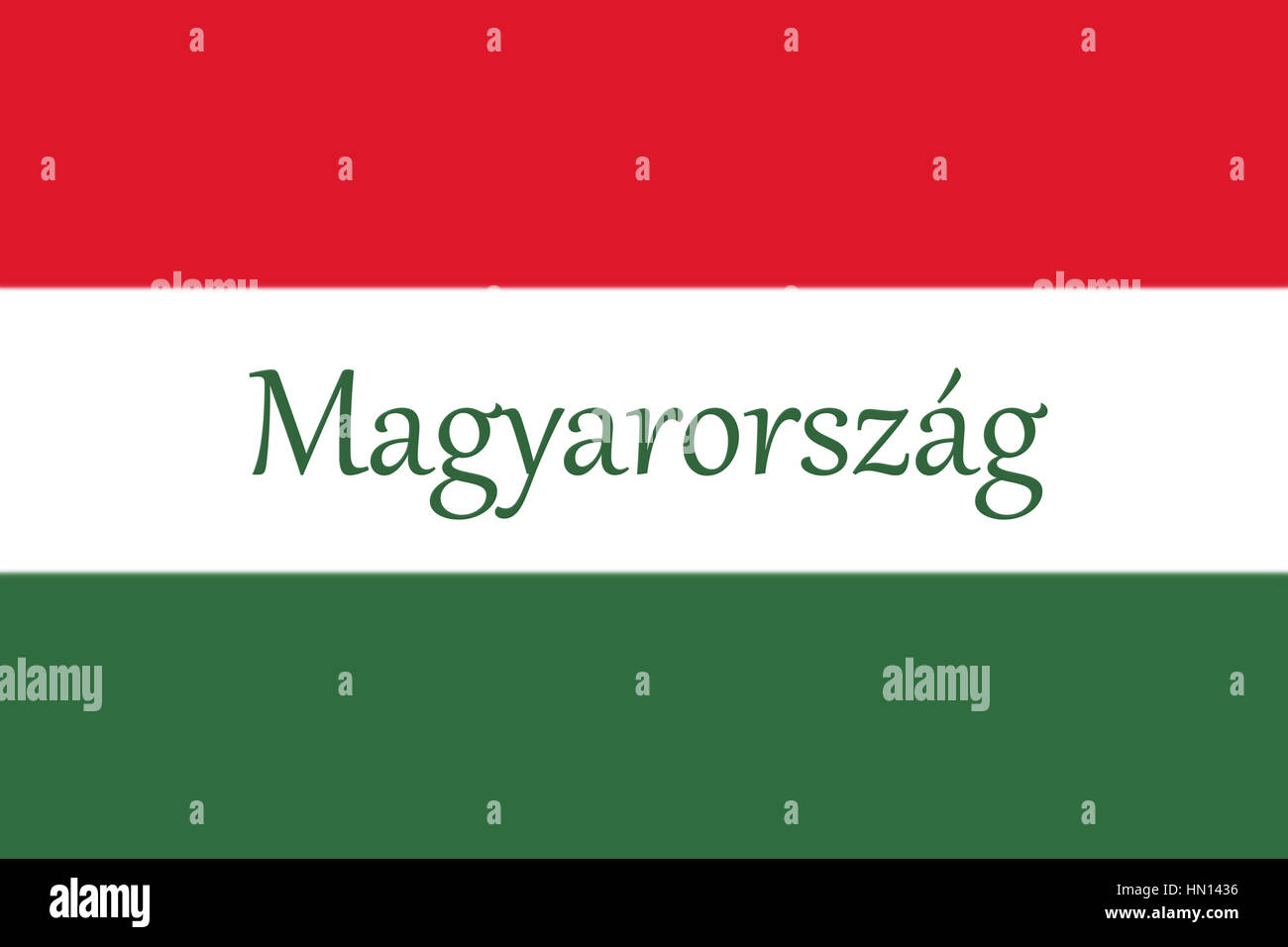 Hungarian National Flag With Hungary Written On It 3D illustration ...