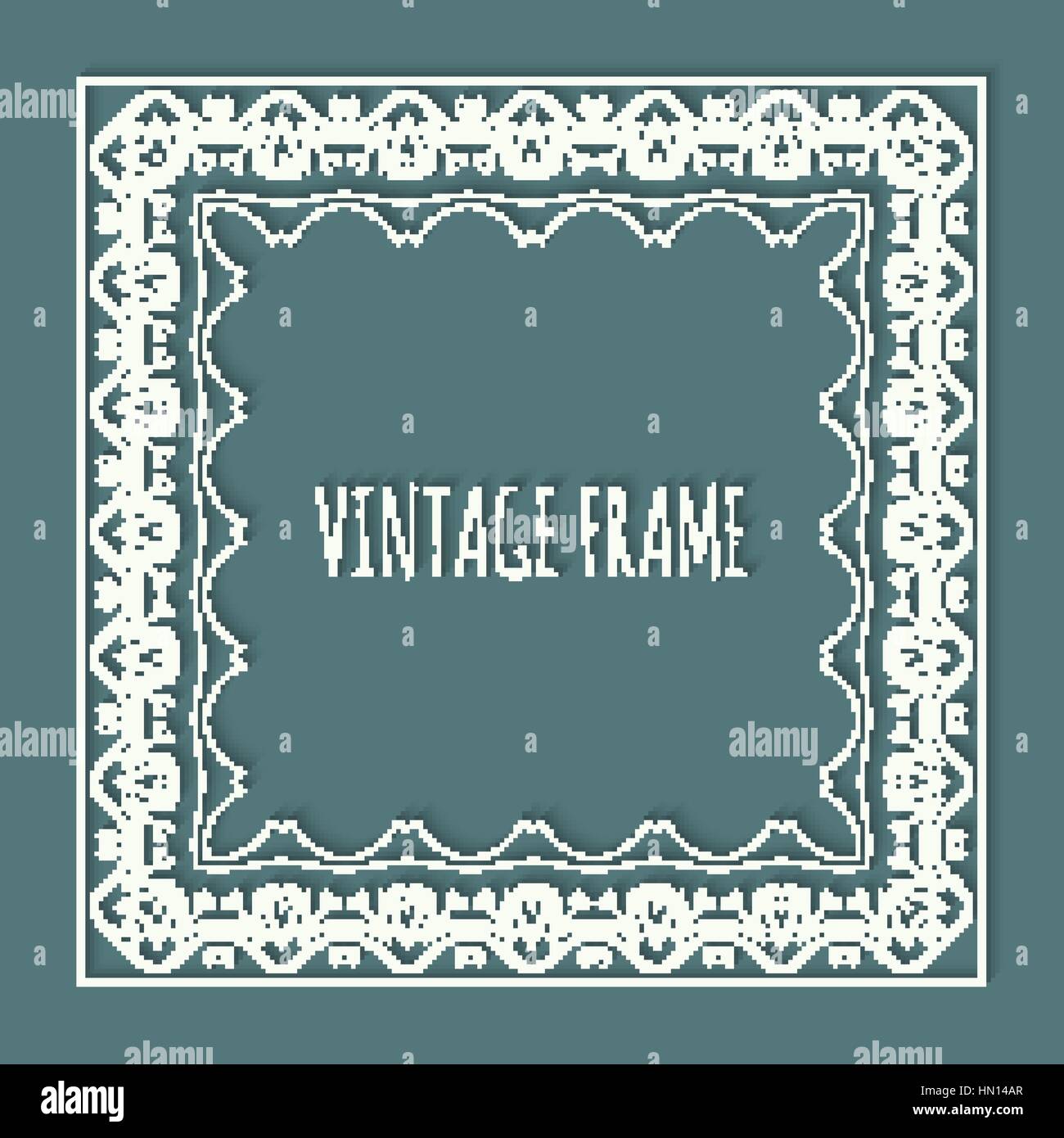 Stylish vintage frame with place for text. Light. Monogram. Creative ...