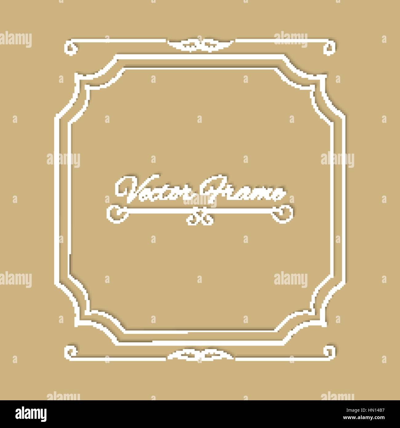 Stylish vintage frame with place for text. Simple creative frame ...