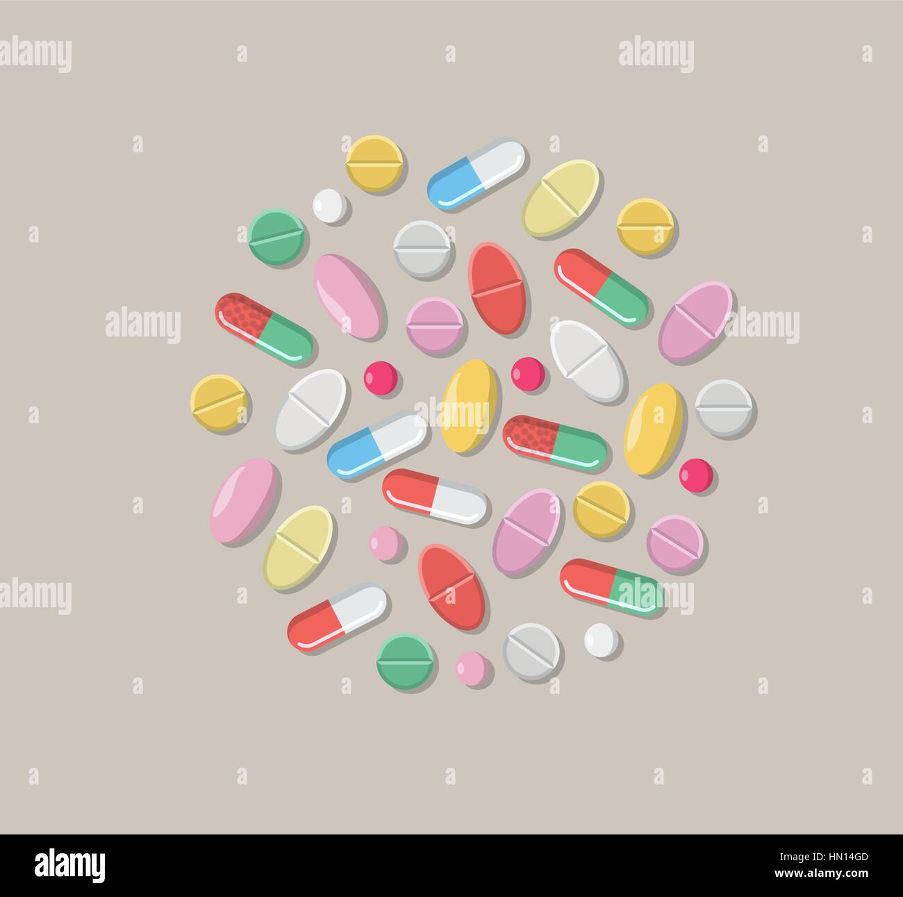 Different medical pills in Stock Vector Images - Alamy
