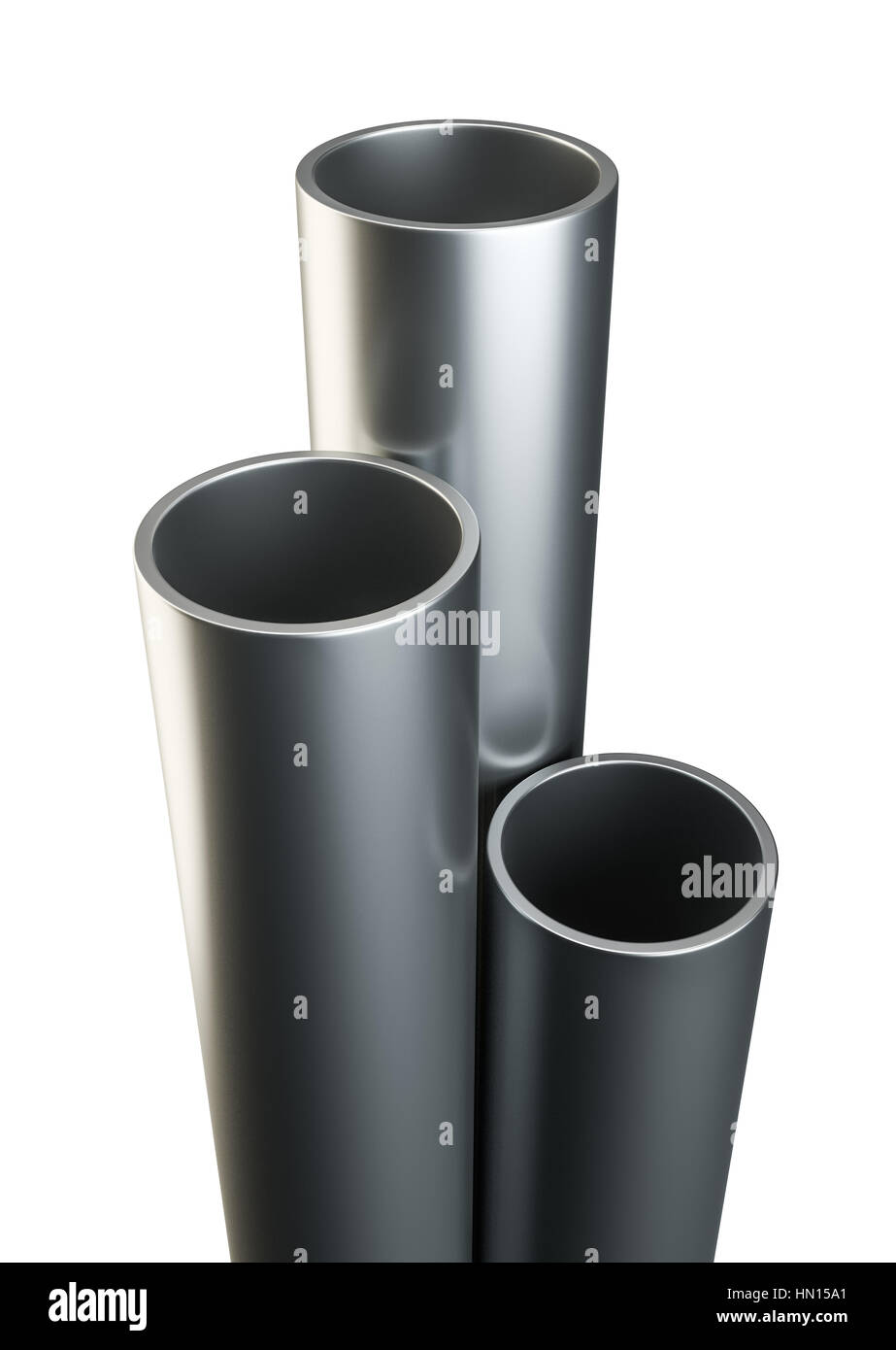 Metal pipes isolated Stock Photo - Alamy