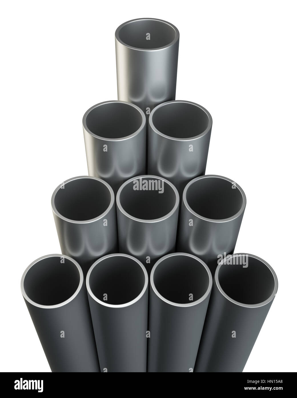 Metal pipes isolated on white Stock Photo - Alamy