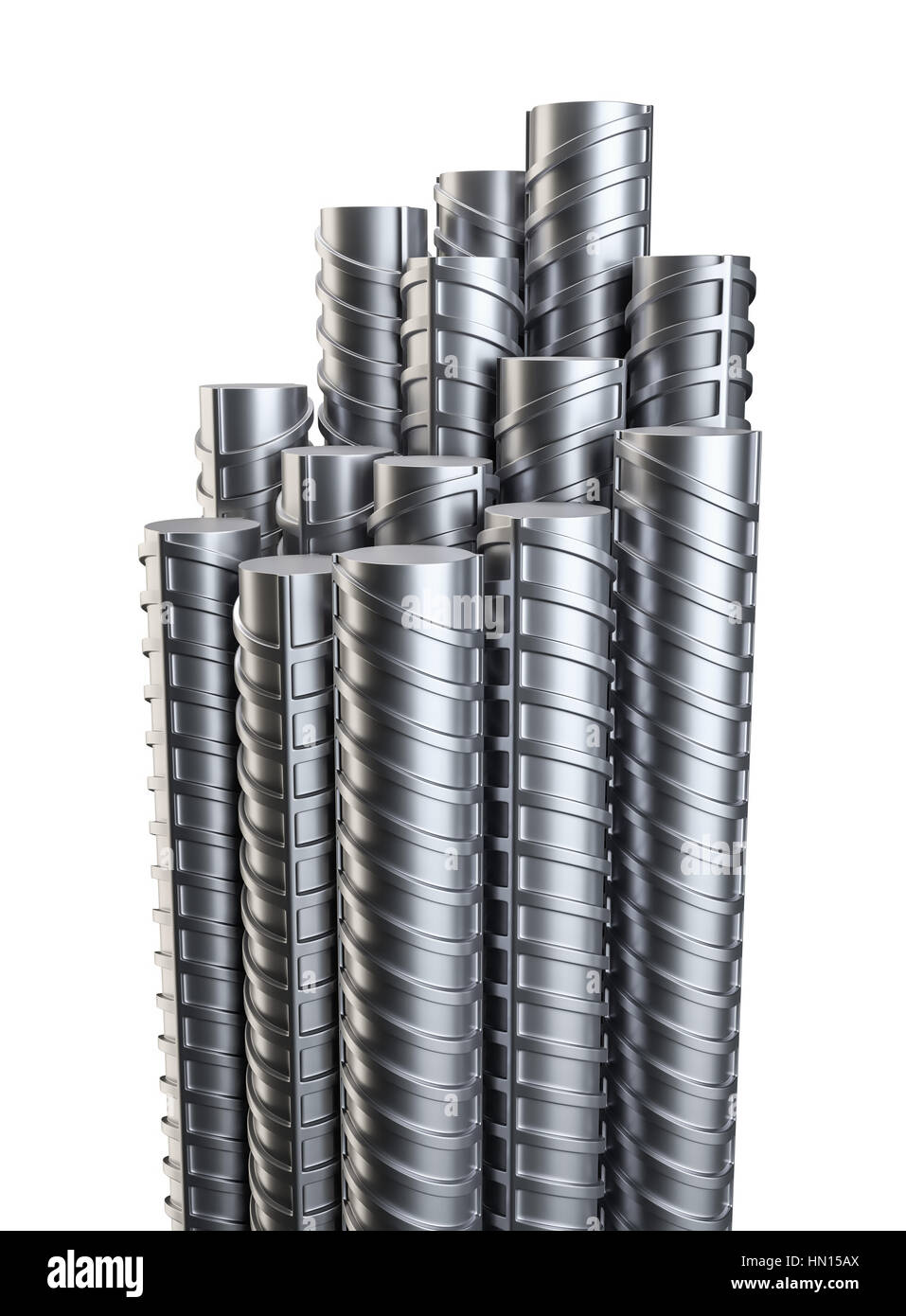 Steel reinforcements. Isolated on white Stock Photo - Alamy