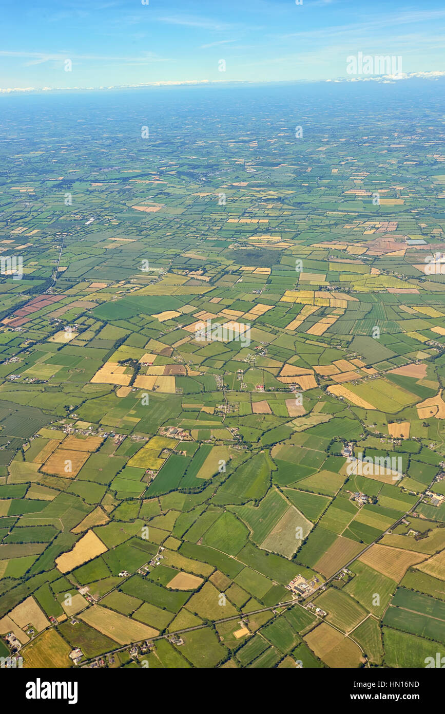 aerial view on the cultivated land Stock Photo - Alamy