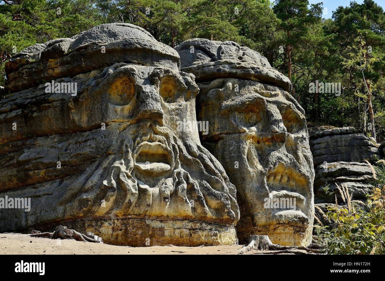 Devil's Head (Certovy Hlavy), Two Monstrous Faces, Kokorin Forest ...